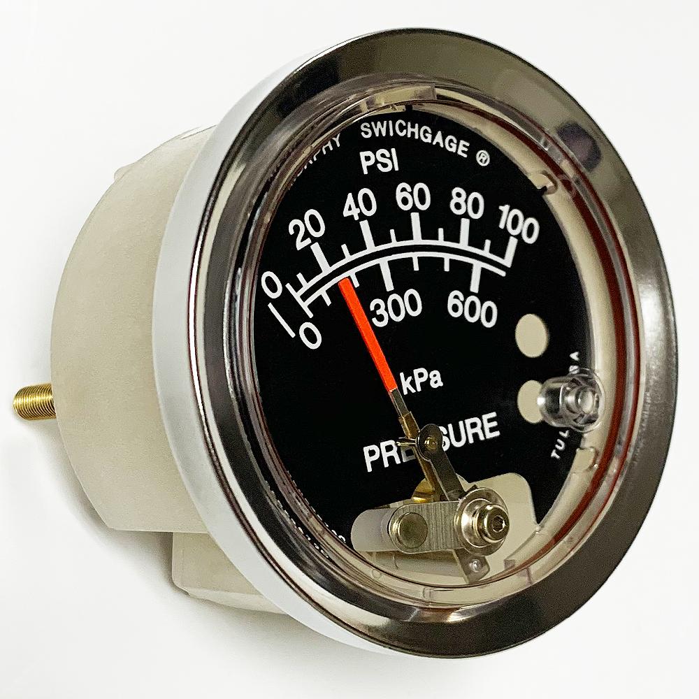 A25P-100: 2.5" Pressure Swichgage® with Polycarbonate Case