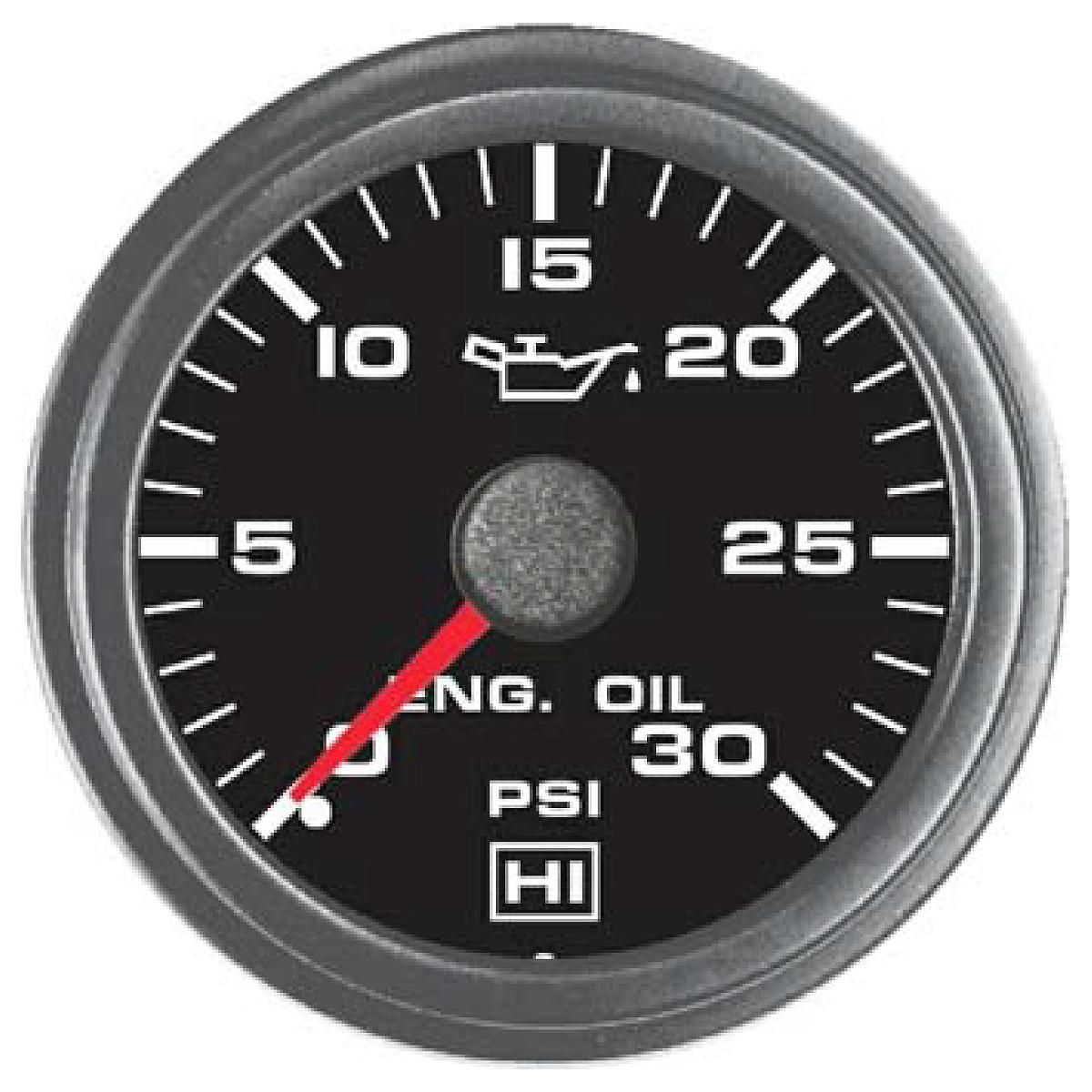Hewitt Industries 2" Engine Oil Pressure Gauge, 0-30 psi (101-101-1R-1)