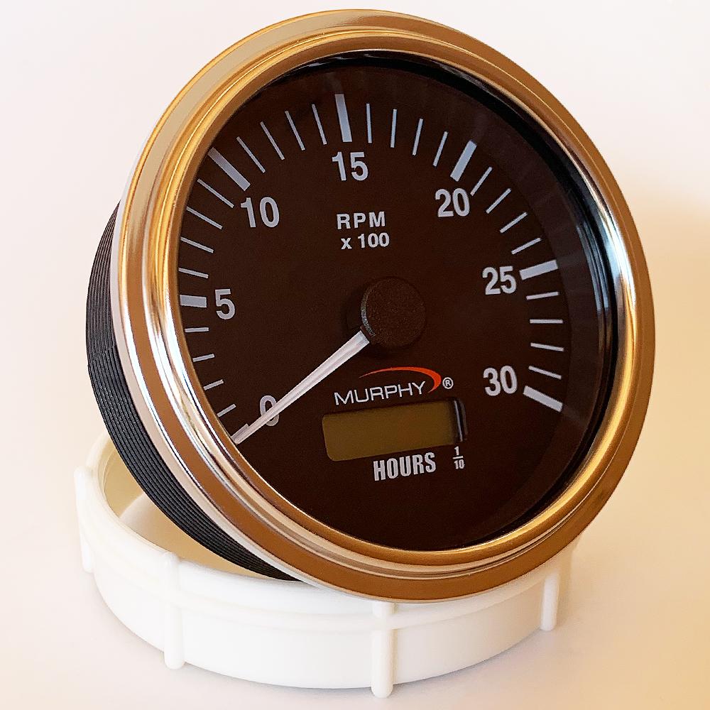 ATH-30-B (20700251): 12/24 VDC Analog Tachometer/Hourmeter; 3000 rpm