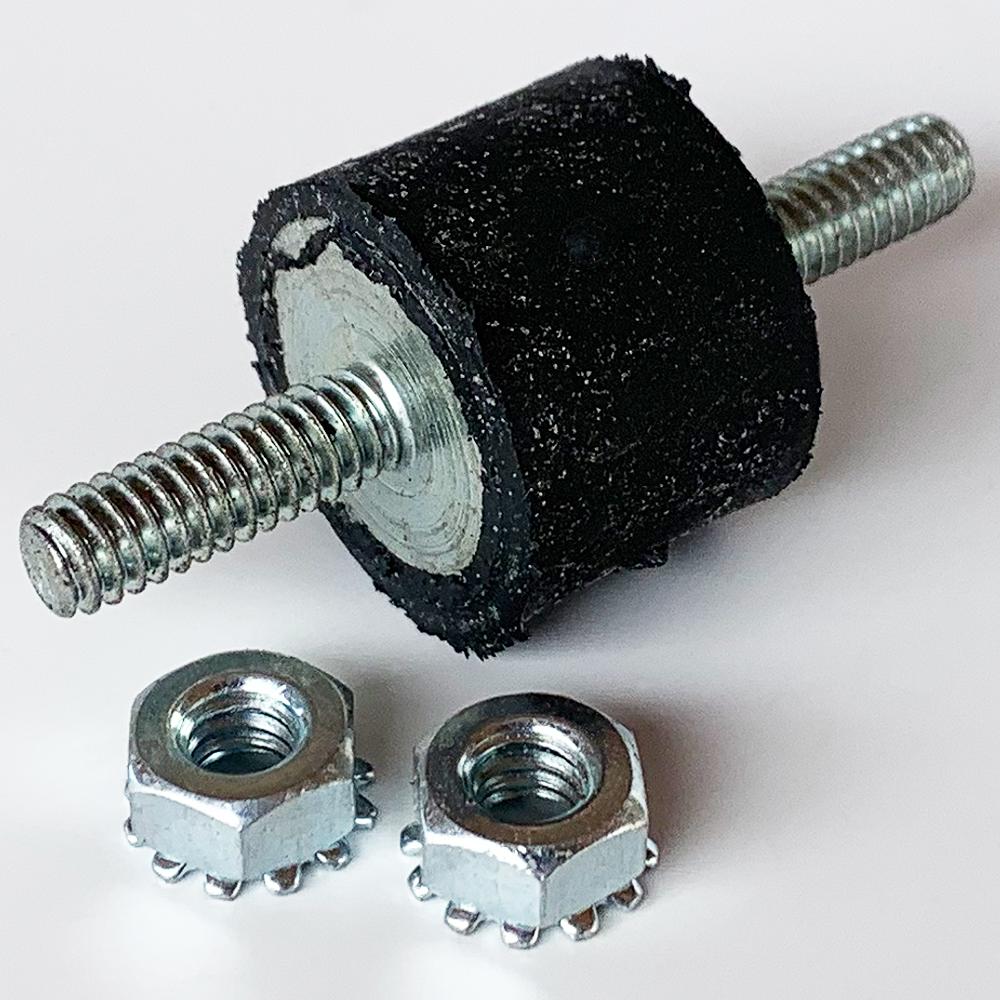 Cylindrical Vibration Isolator: Stud, 1/4"(65000151)